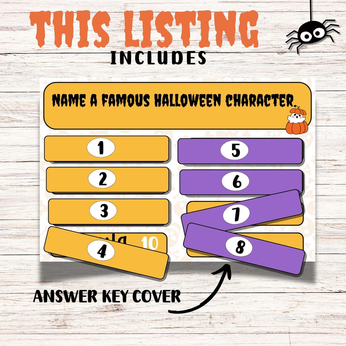 Halloween Friendly Feud Game Printable, Family Group Game, Virtual ...