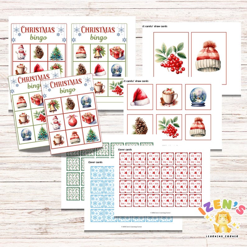 Christmas Bingo for Kids, Printable Preschool Christmas Games ...