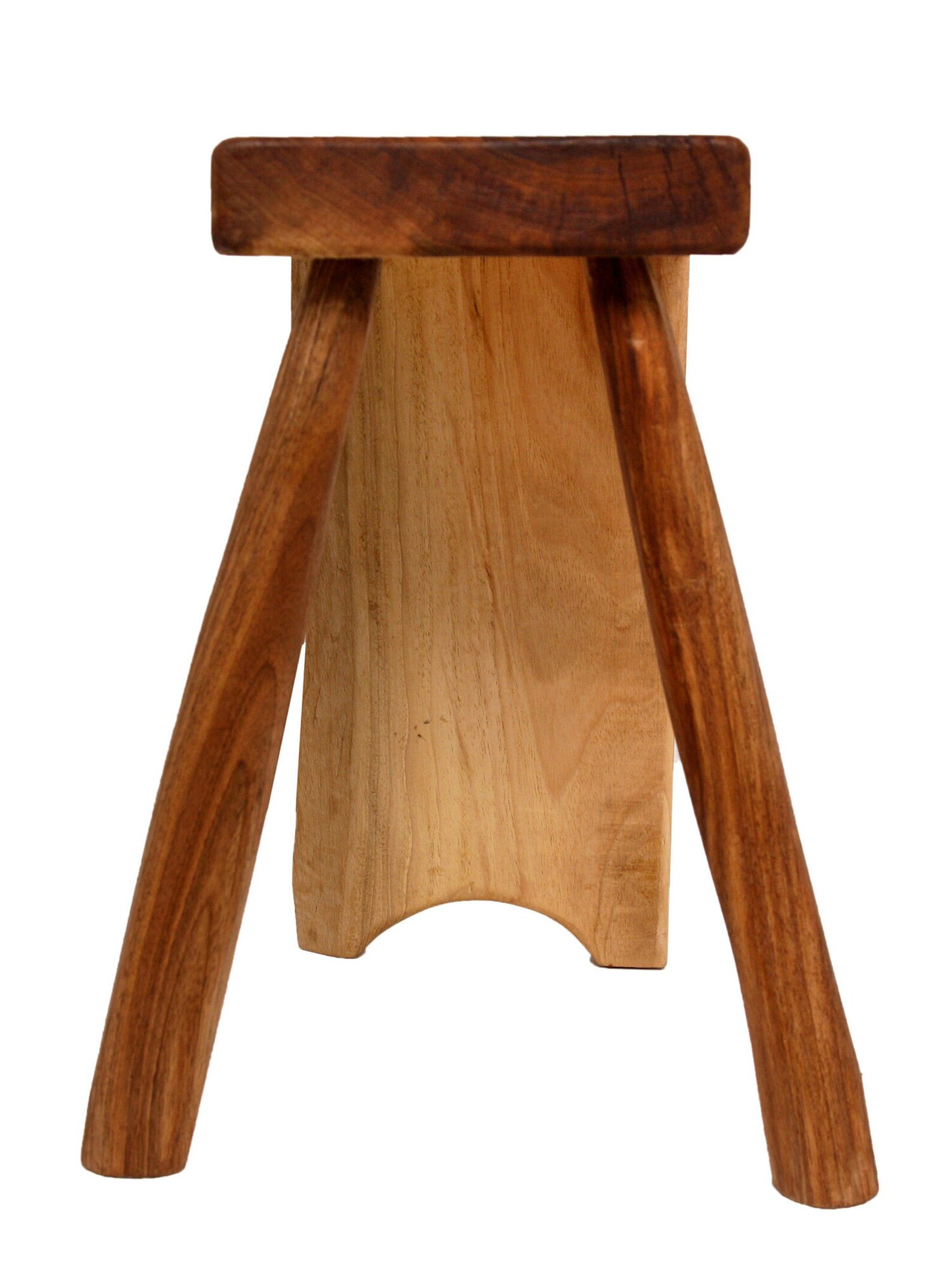 Face Stool, Walnut Chair With Hand-carved Stylized Face, Plant Stand ...