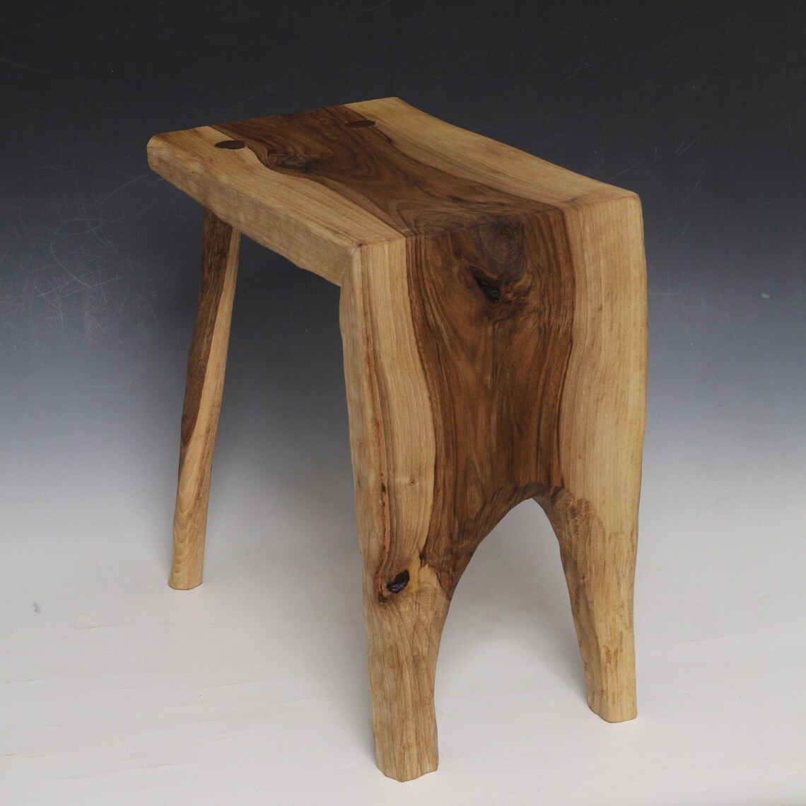 Solid Wood Stool, Carved Stool - Etsy