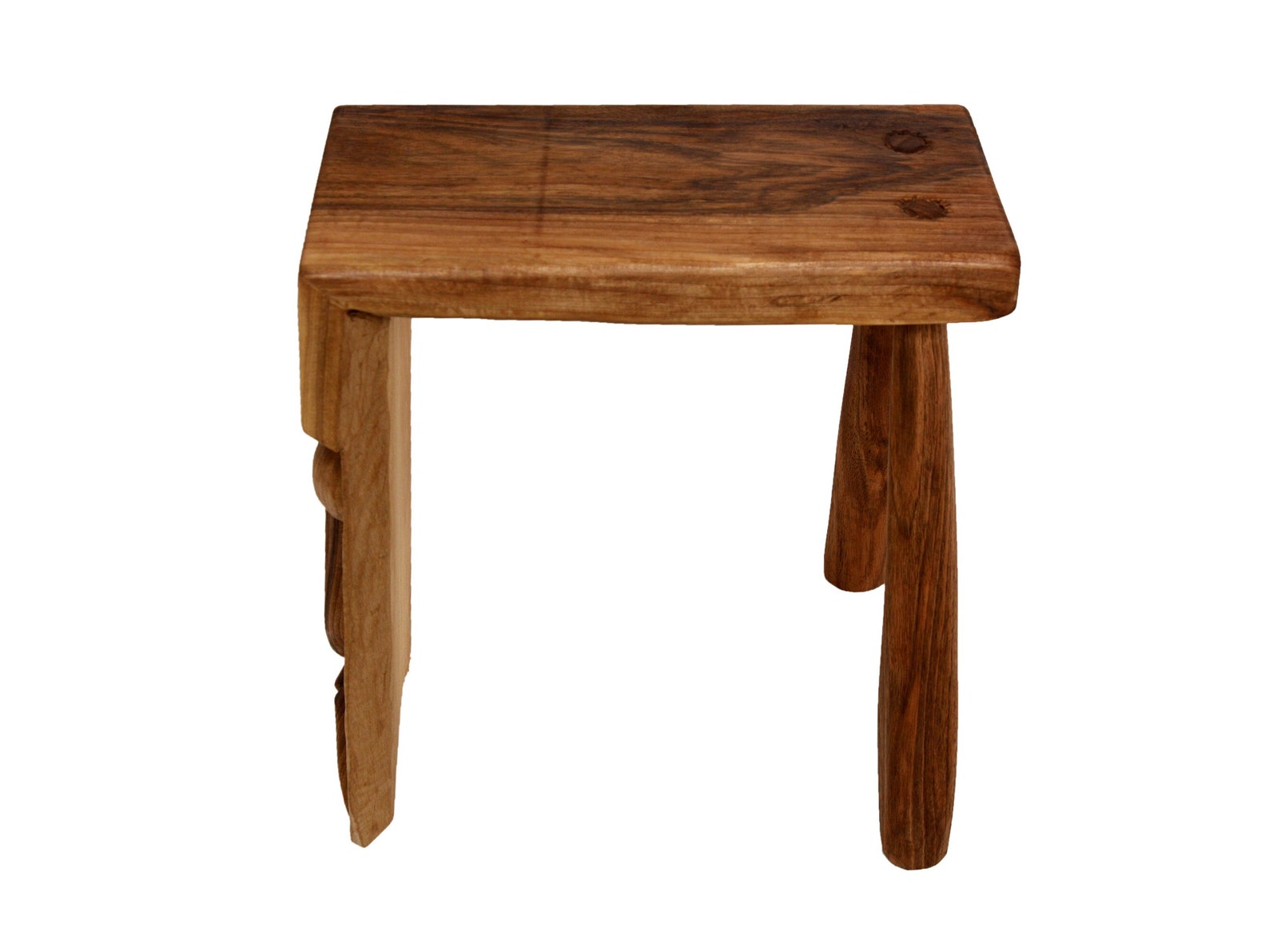 Face Stool, Walnut Chair With Hand-carved Stylized Face, Plant Stand ...