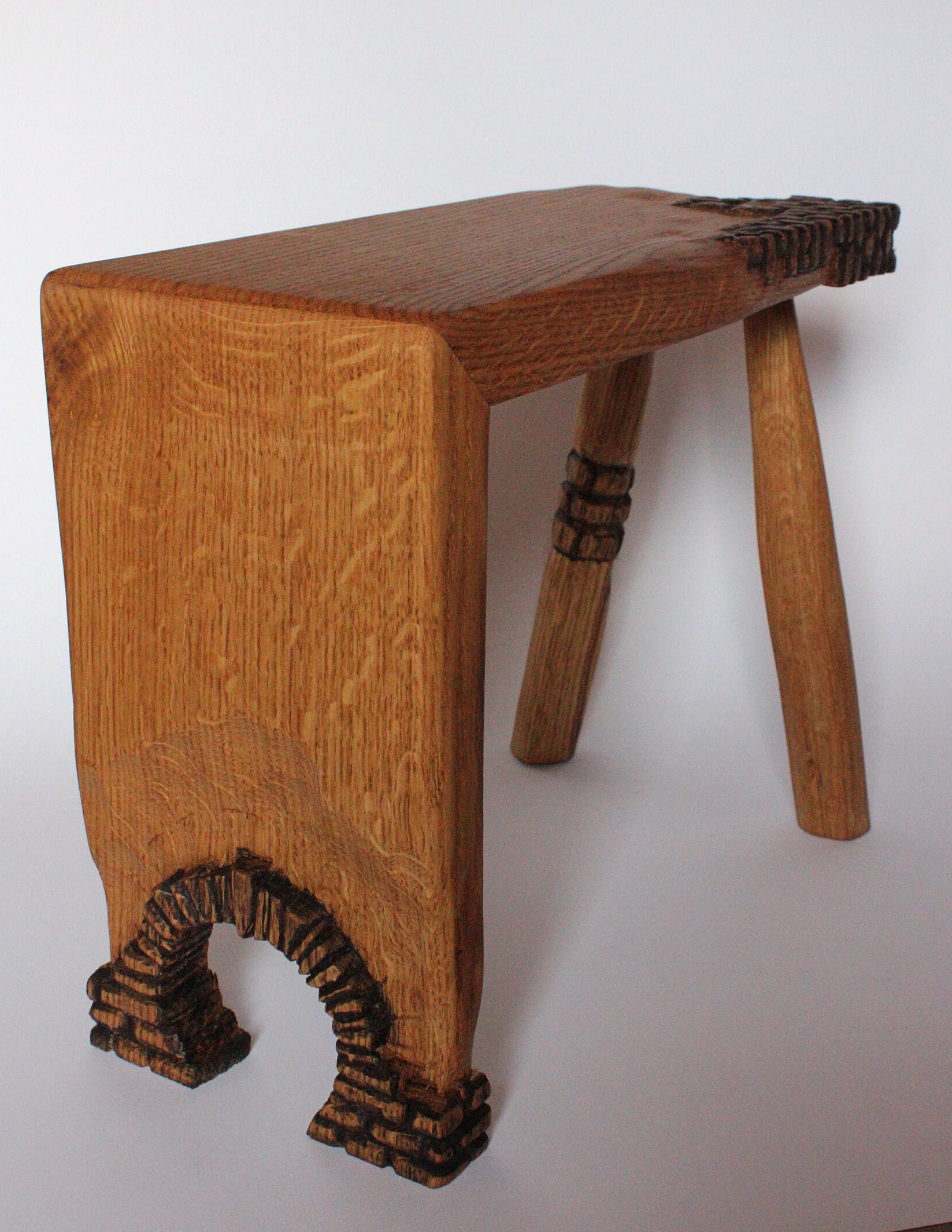 Oak Stool, Step Stool, Plant Stand, Stool Chair,bath Stool, Shower ...