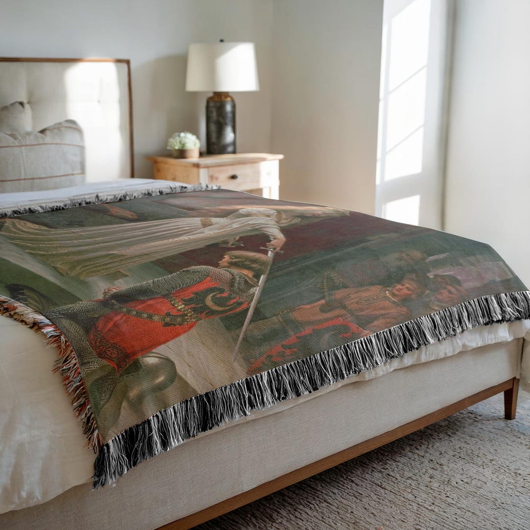 The Accolade Woven Blanket: Renaissance Art Tapestry - Etsy