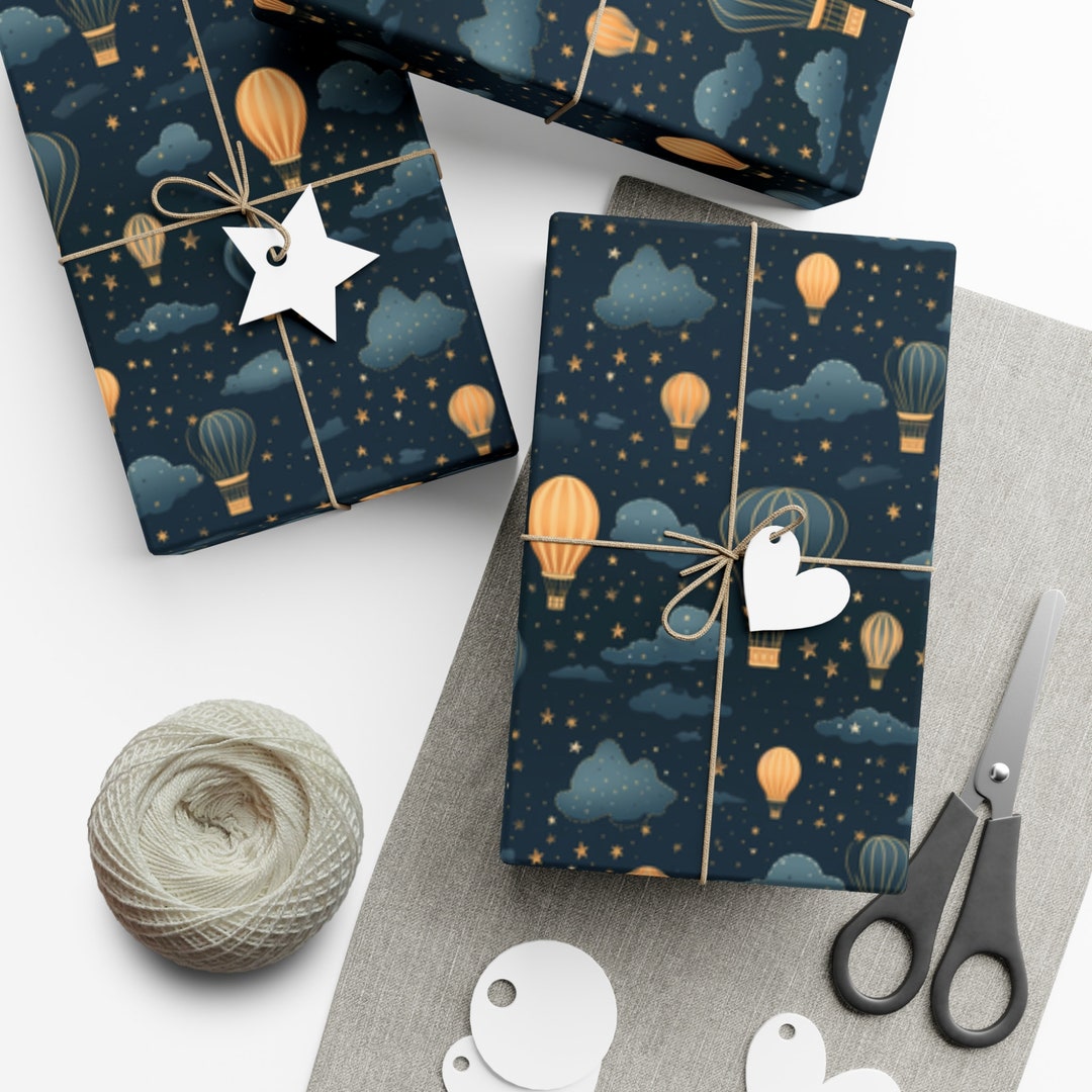 Hot Air Balloon Wrapping Paper Perfect for Unique & - Etsy