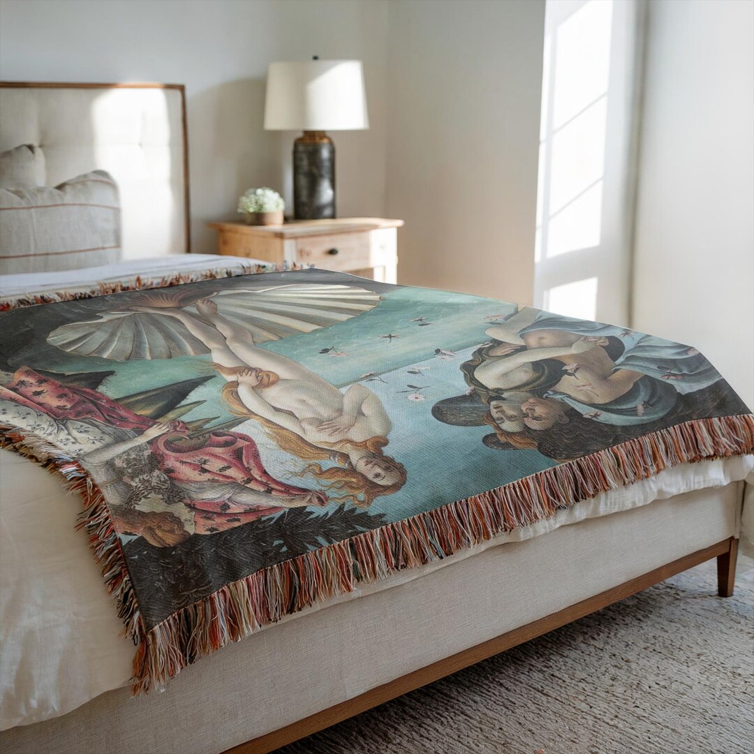 Birth of Venus Woven Blanket: Renaissance Art Tapestry - Etsy