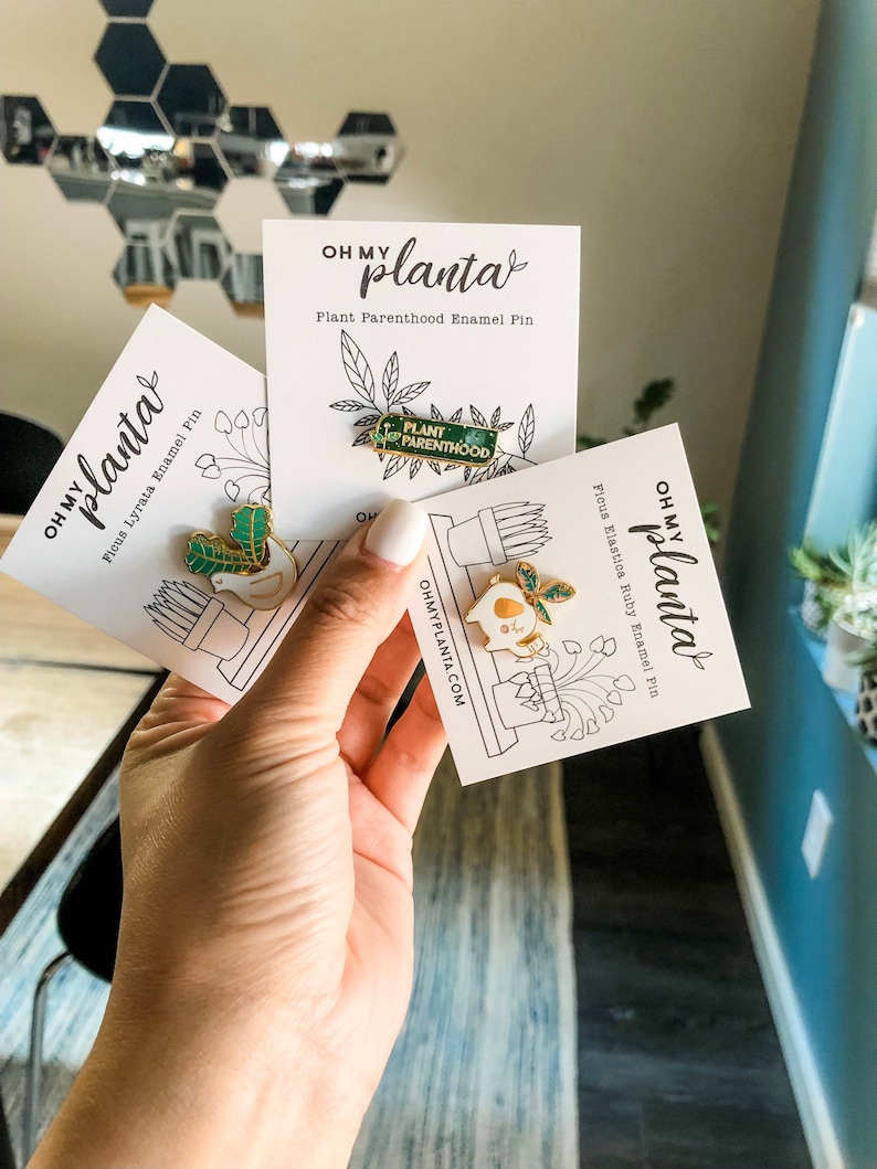 Fiddle Leaf Fig Enamel Pin | Ficus Lyrata Pin | Plant Pin | Houseplant ...