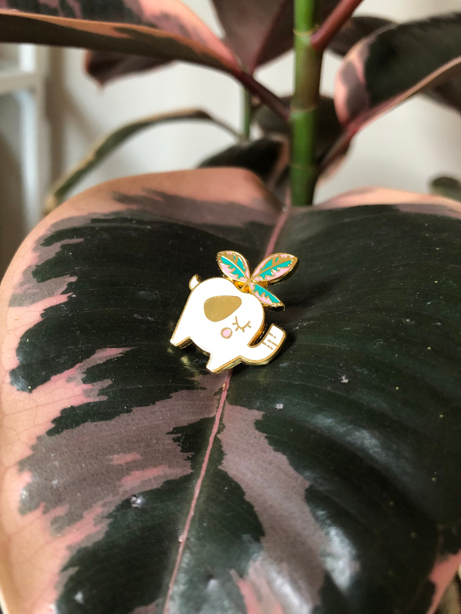 Rubber Tree Ruby Enamel Pin Ficus Elastica Ruby Pin Plant - Etsy