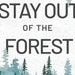 Stay Out of the Forest Tree Print - Etsy