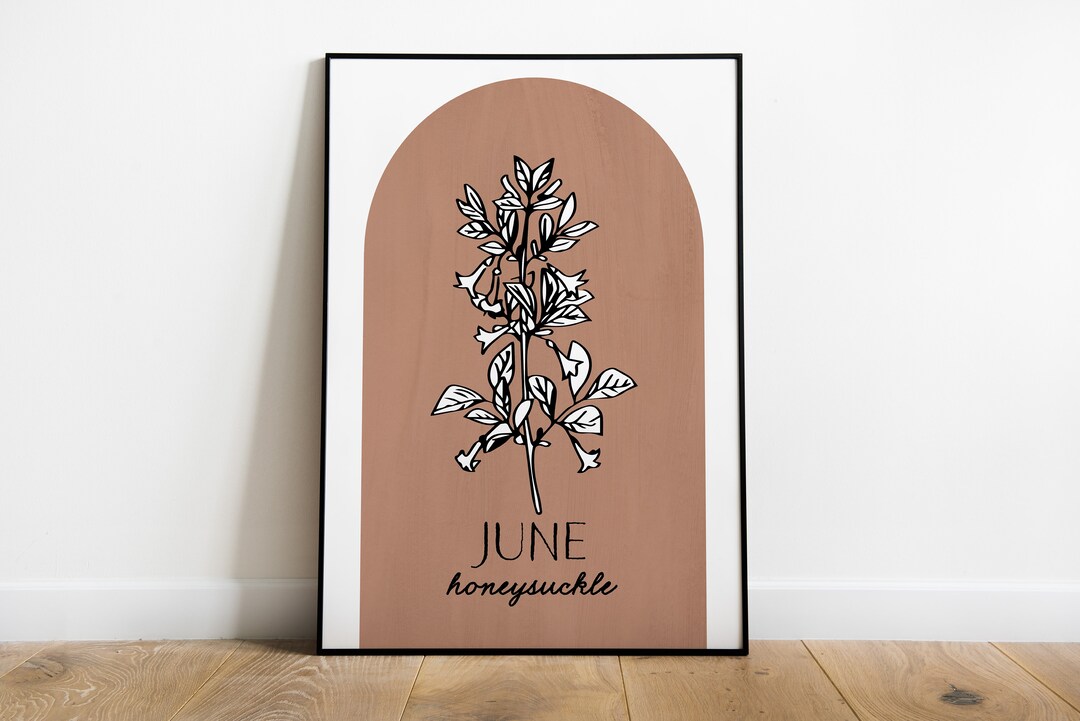 DIGITAL DOWNLOAD | June Birth Month Flower Print | Boho Print - Etsy
