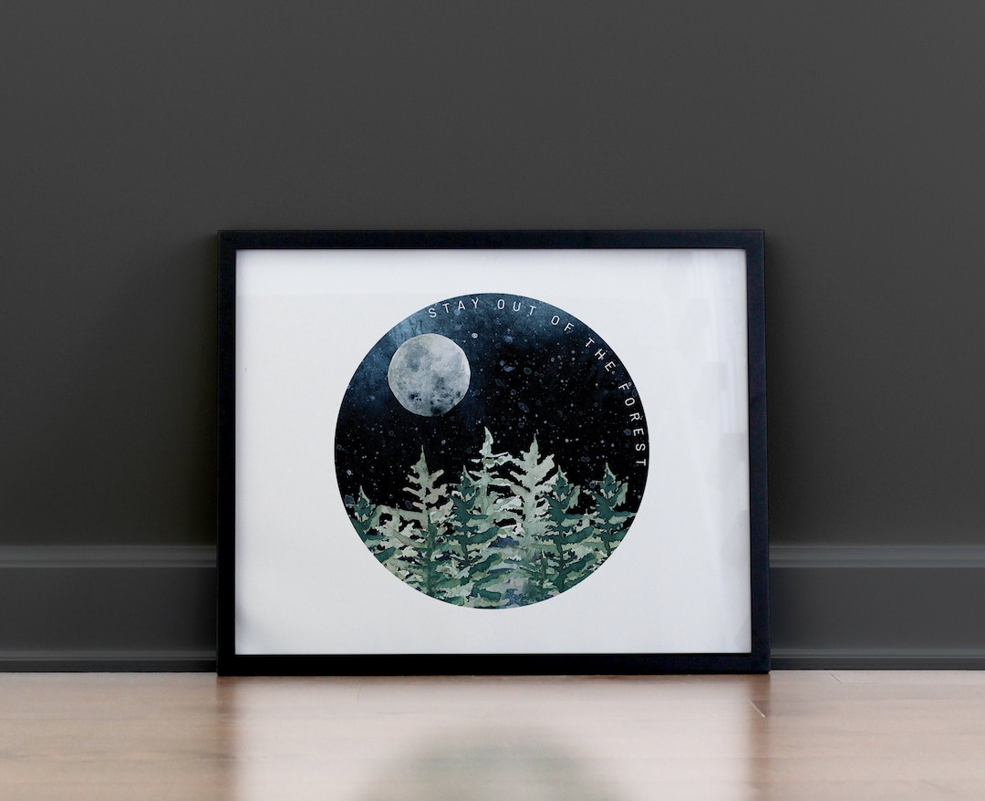 Forest Night Print - Etsy