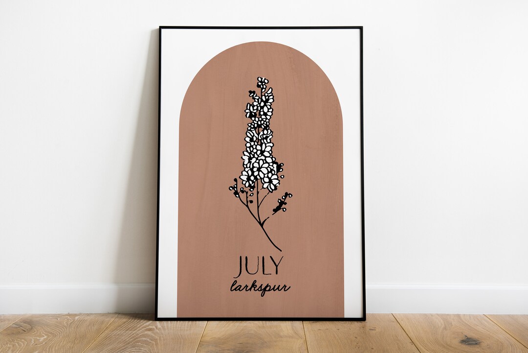 DIGITAL DOWNLOAD | July Birth Month Flower Print | Boho Print - Etsy