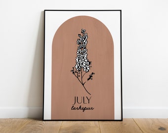 DIGITAL DOWNLOAD | June Birth Month Flower Print | Boho Print - Etsy