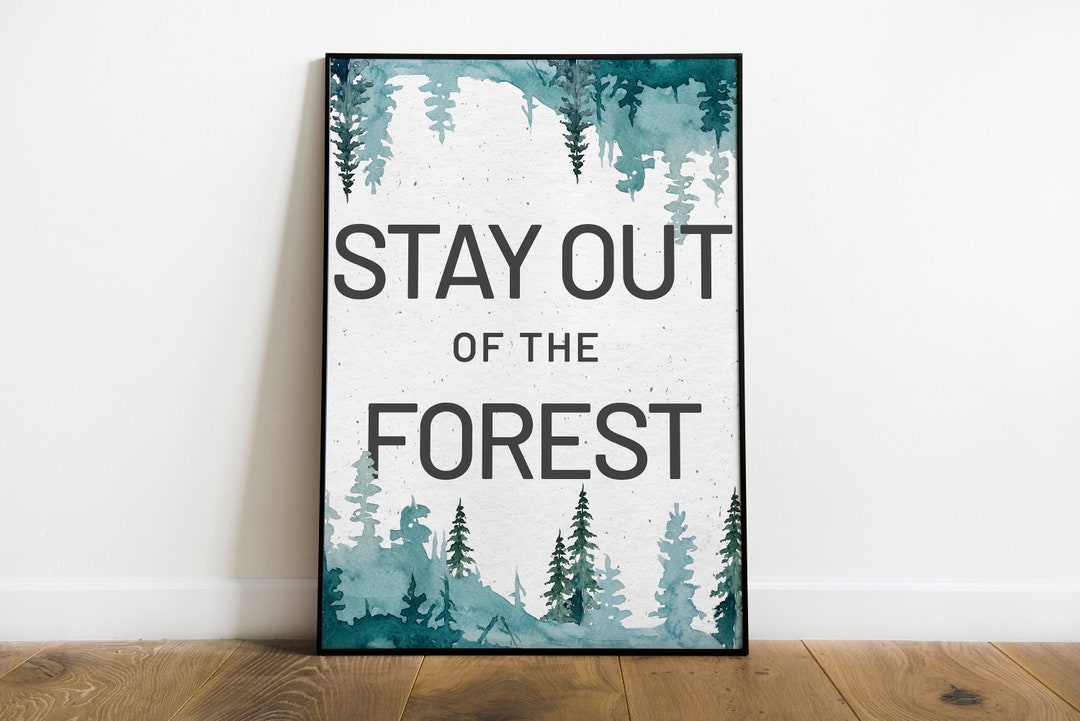 Stay Out of the Forest Tree Print - Etsy