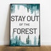 Stay Out of the Forest Tree Print | Etsy