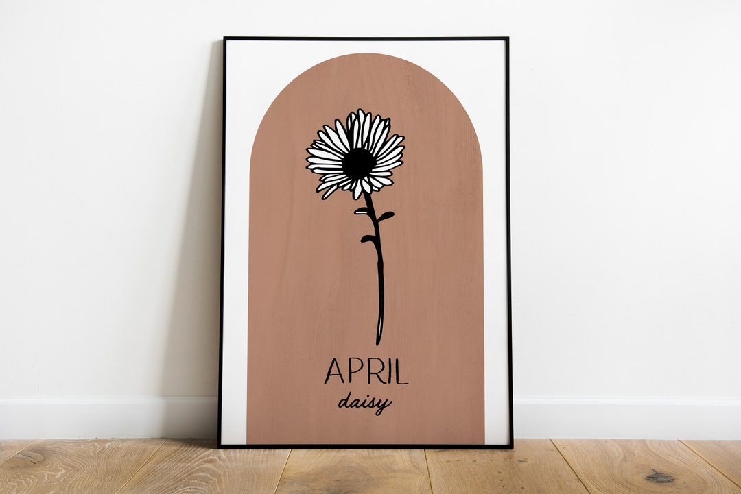 DIGITAL DOWNLOAD | April Birth Month Flower Print | Boho Print - Etsy