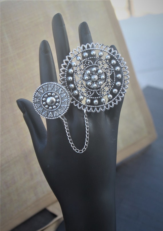 Bollywood Oxidized Silver Plated newest Biz Size