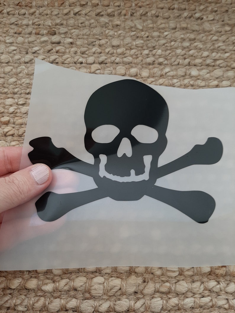 Classic Skull & Crossbones Vinyl Decal Sticker Vinyl Decal | Etsy