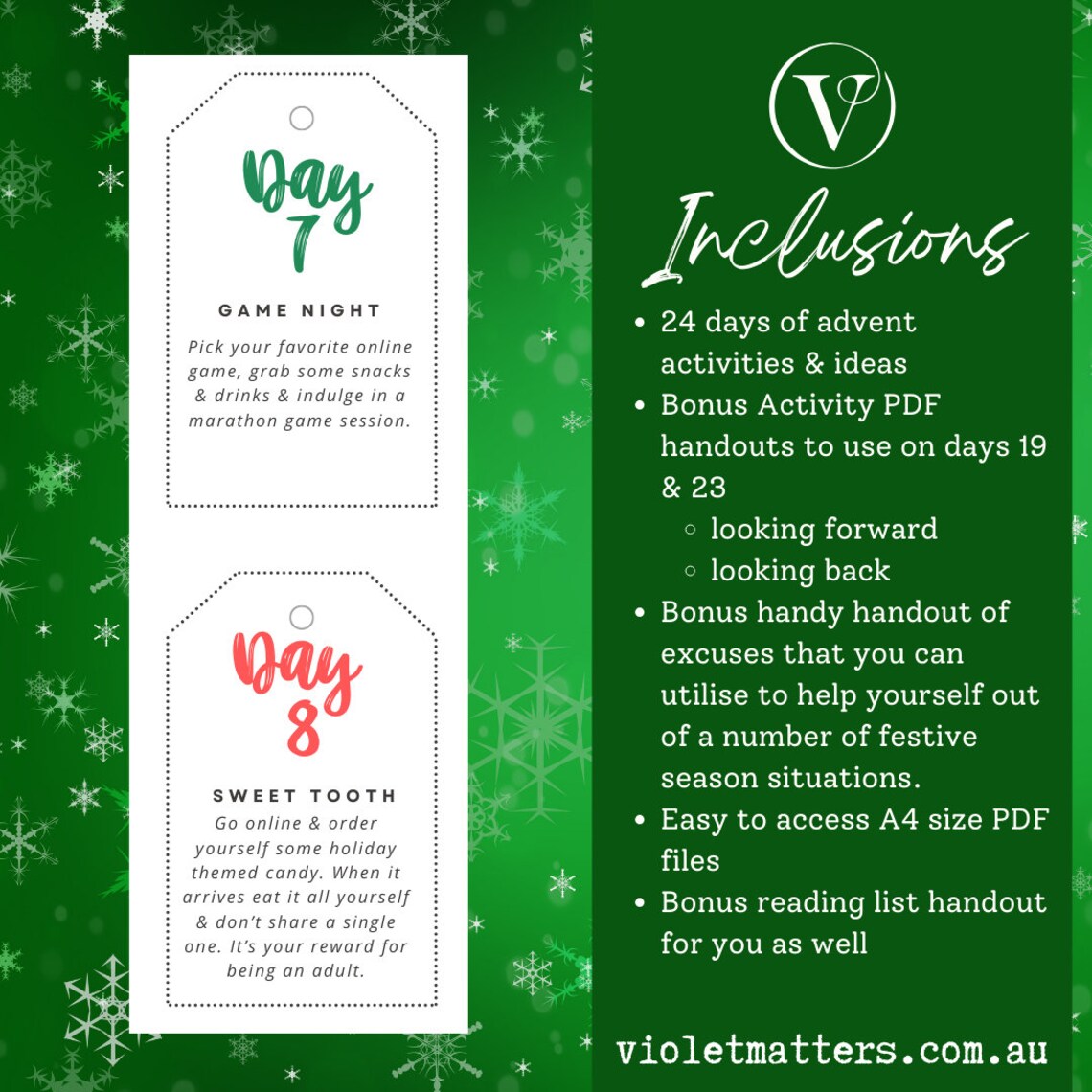 Printable Advent Calendar, Advent Calendar, 24 Printable Advent ...