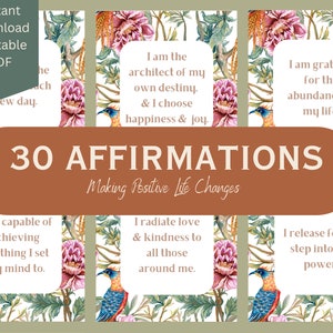 Affirmation Cards Printable Making Positive Life Changes - Etsy