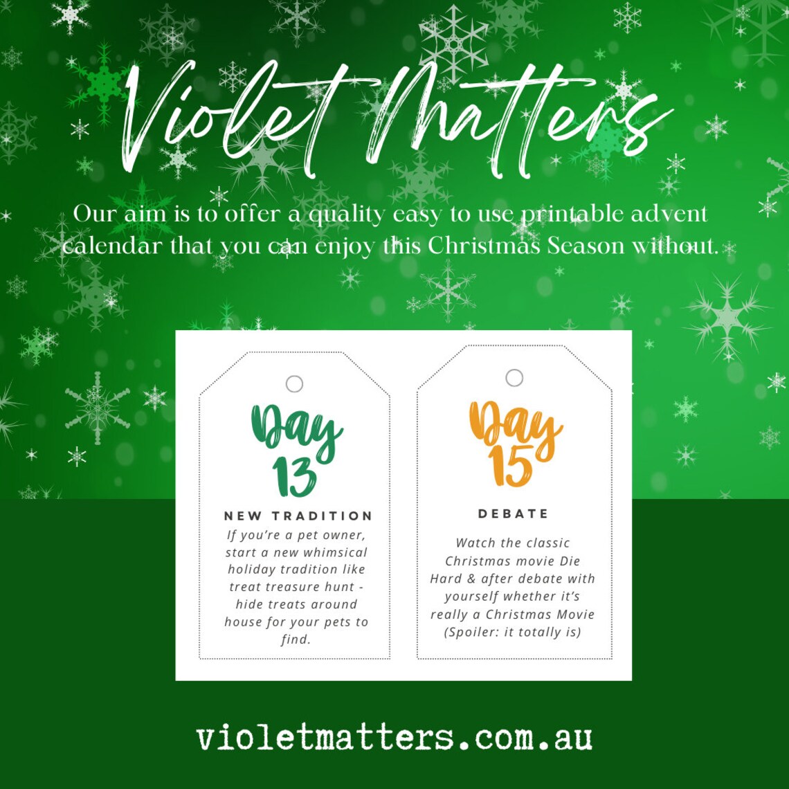 Printable Advent Calendar, Advent Calendar, 24 Printable Advent ...