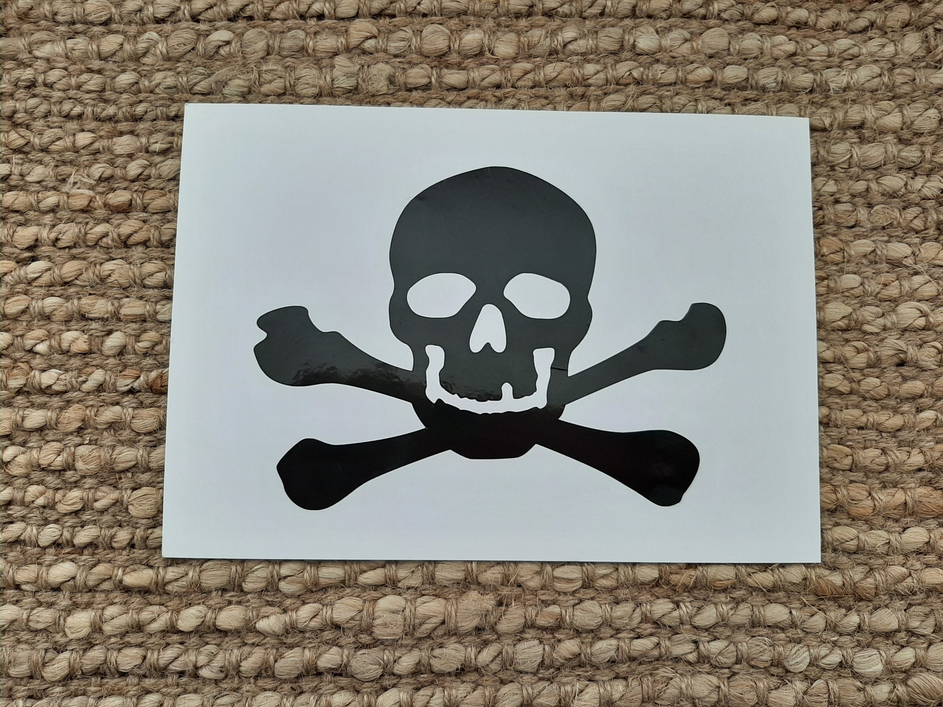 Classic Skull & Crossbones Vinyl Decal Sticker Vinyl Decal - Etsy