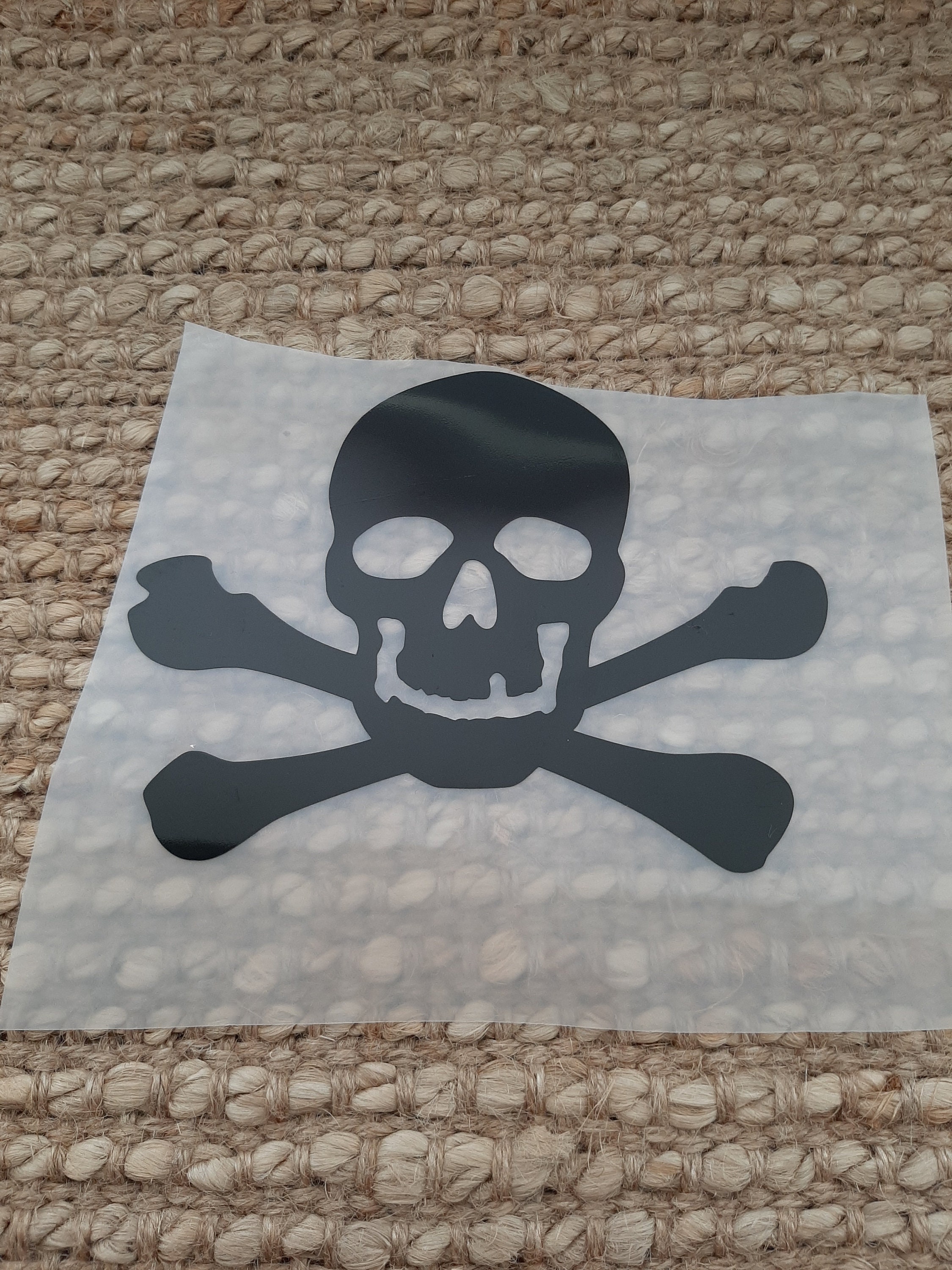 Classic Skull & Crossbones Vinyl Decal Sticker, Vinyl Decal, Gift for ...