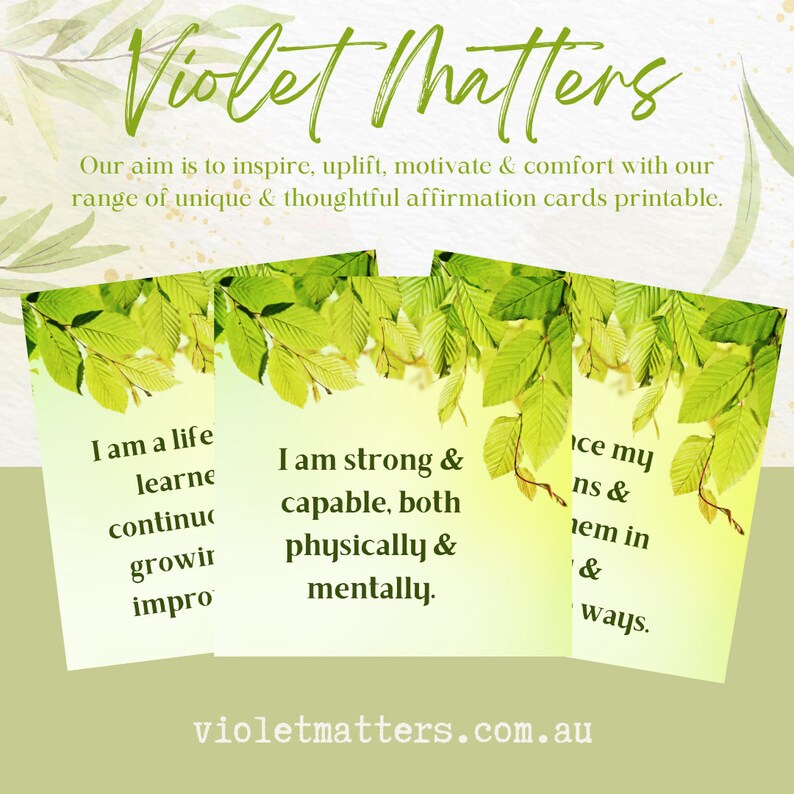 Affirmation Cards Printable for a Positive Him - Etsy