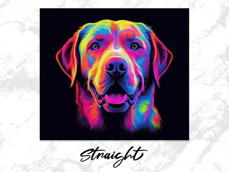 Colorful Neon Labrador Retriever 20 Oz Skinny Tumbler Sublimation ...