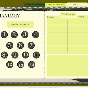 Digital Gym Tracker / Planner - Etsy