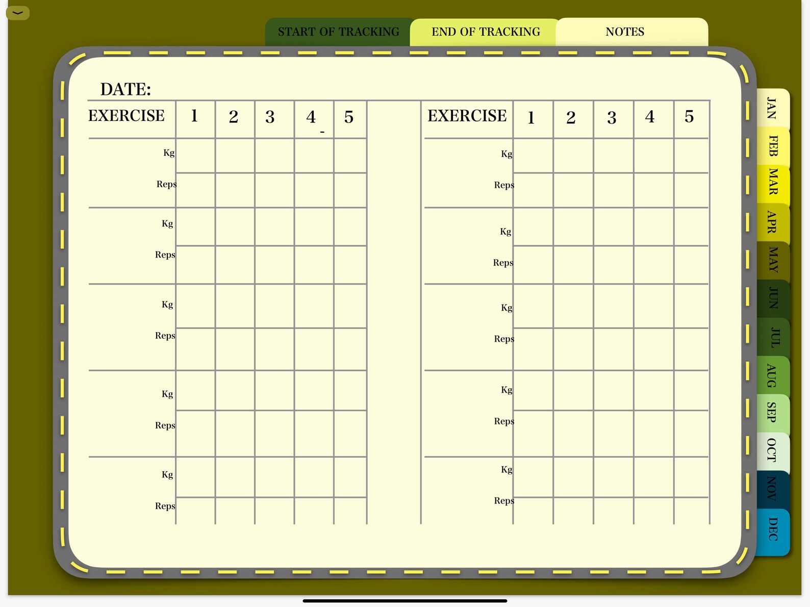 Digital Gym Tracker / Planner - Etsy