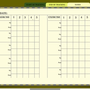 Digital Gym Tracker / Planner - Etsy
