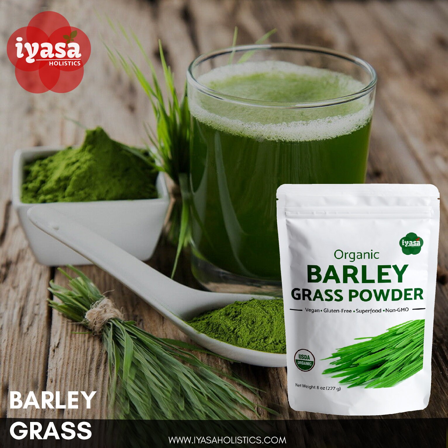 Organic Barley Grass Powder Raw Vegan Green Super Food - Etsy