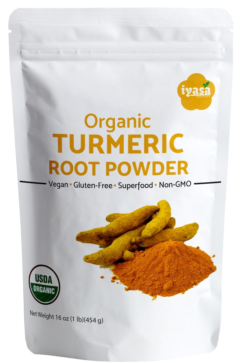 Organic Turmeric Root Powder, Curcumin Longa Finely Ground Indian Spice ...