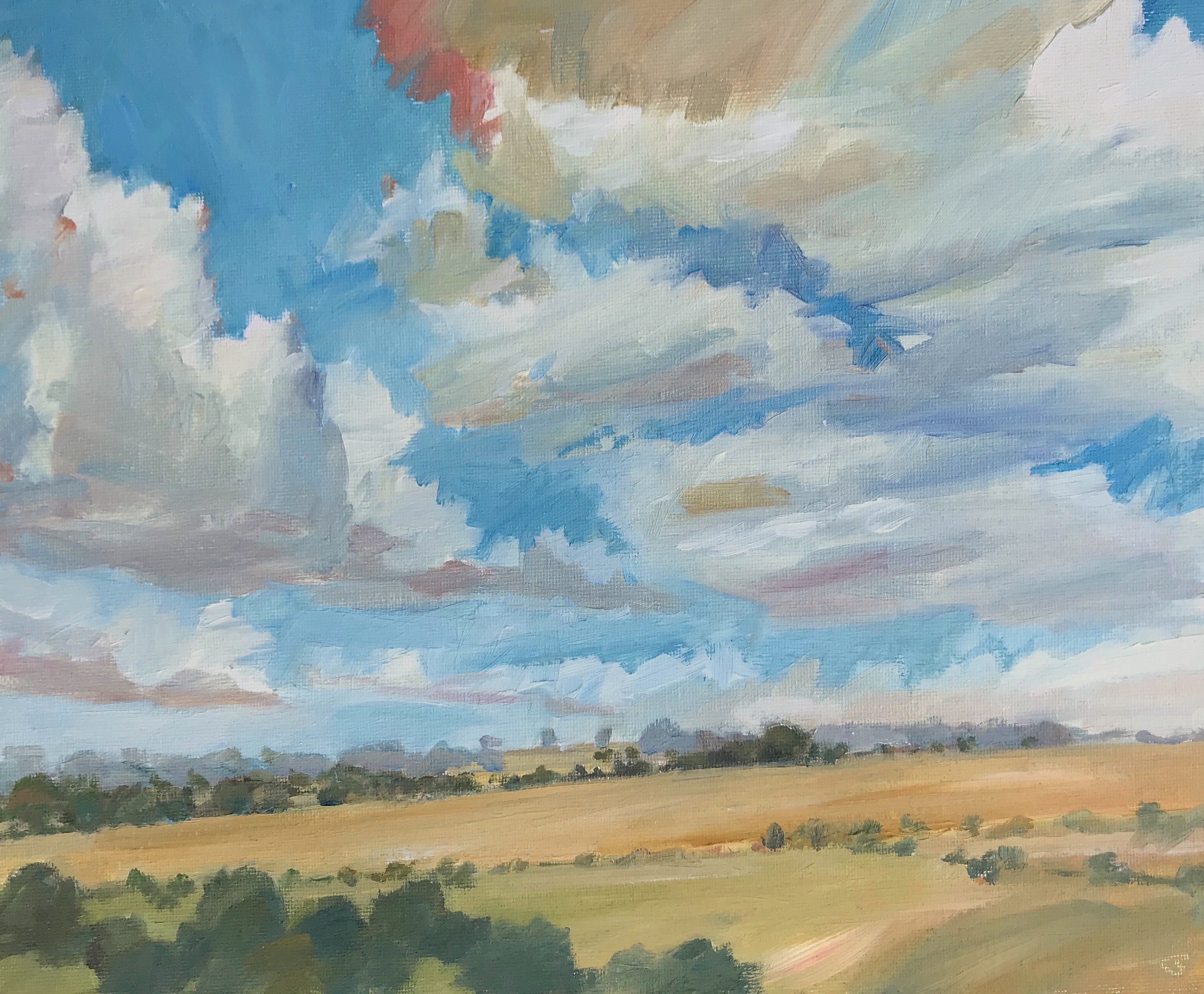 Fine Art Original Oil Painting Impressionist Clouds | Etsy