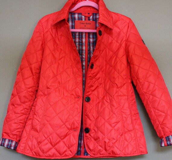 Women's Red Quilted Light Jacket in Red TORA BORA | Etsy
