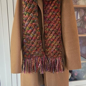 Hand Knit Scarf. Luxurious Ultra Soft 100% Merino Wool Winter Neck ...