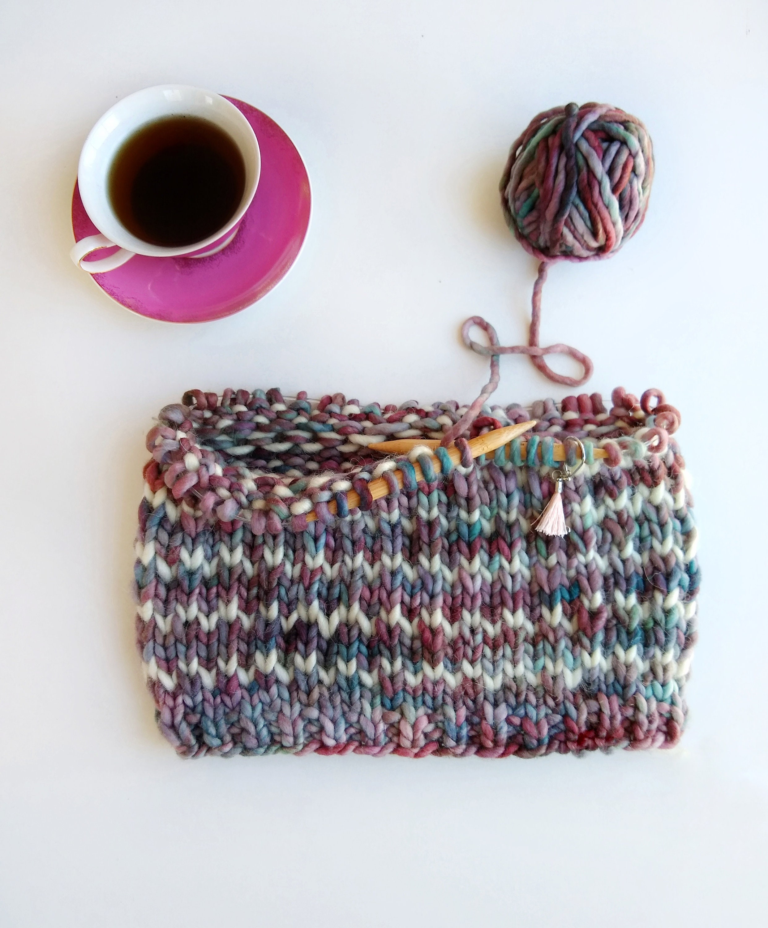 Twinkling Lights Cowl Knitting Pattern, Mosaic Knit, Multiple Sizes ...