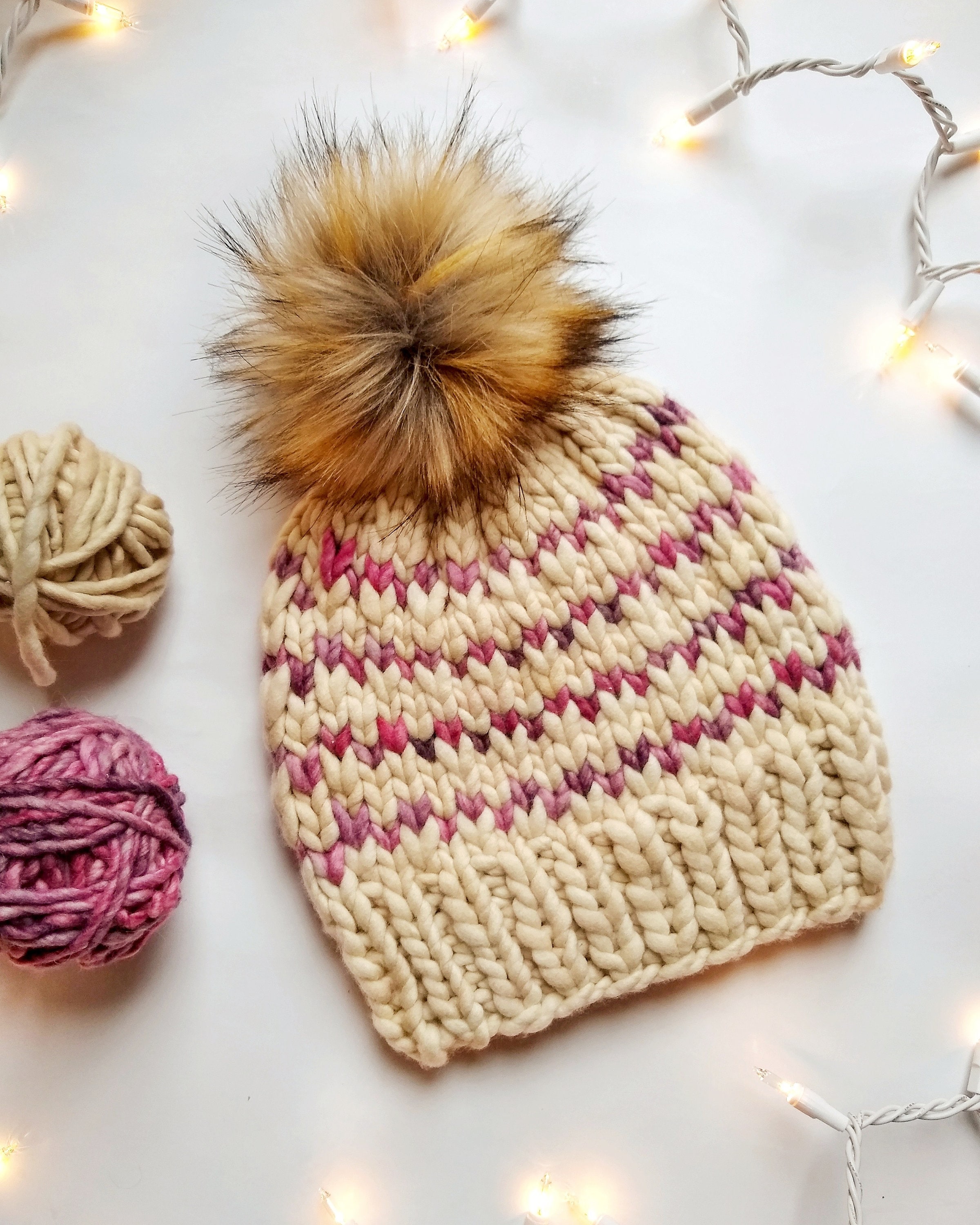 Twinkling Lights Hat KNITTING PATTERN // Beginner Friendly Hat | Etsy