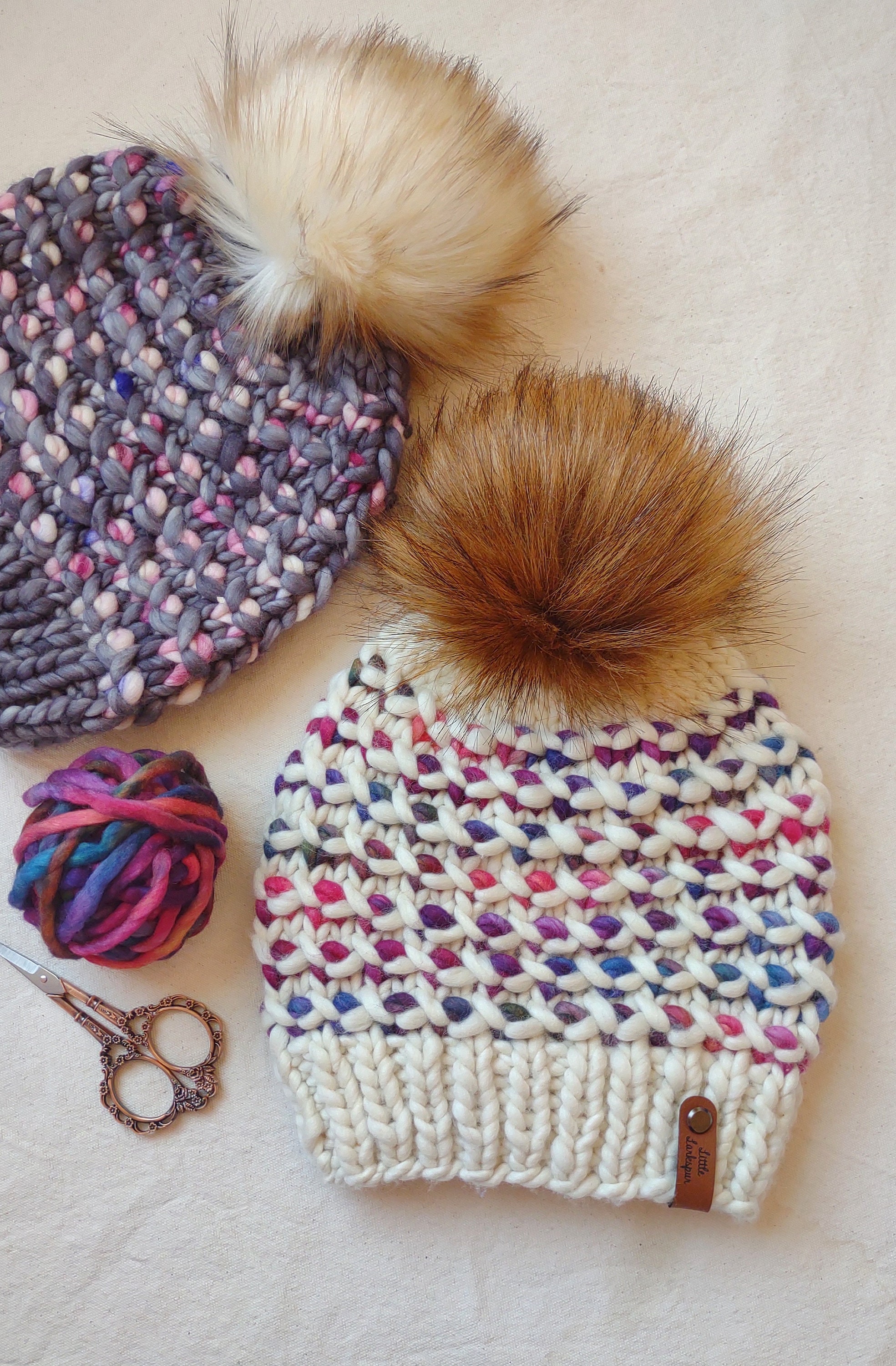 Hidden Pearls Hat Knitting Pattern: Super Bulky, Bulky Yarn (PDF ...