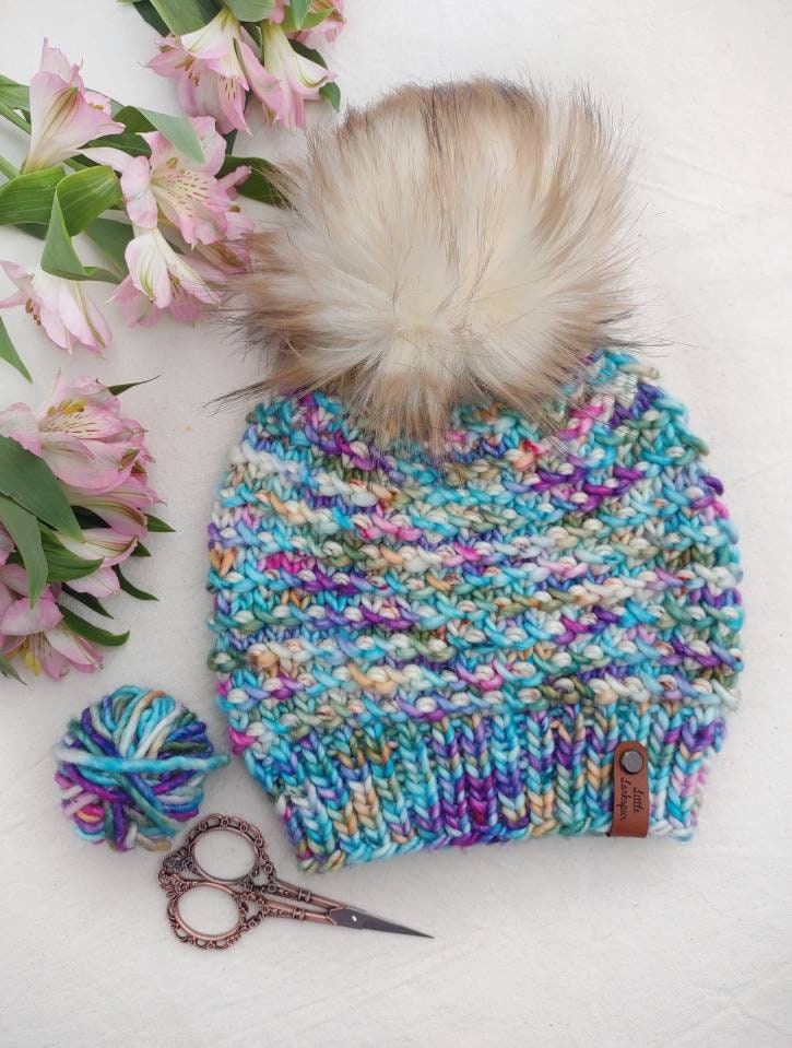Hidden Pearls Hat Knitting Pattern: Super Bulky, Bulky Yarn (PDF ...