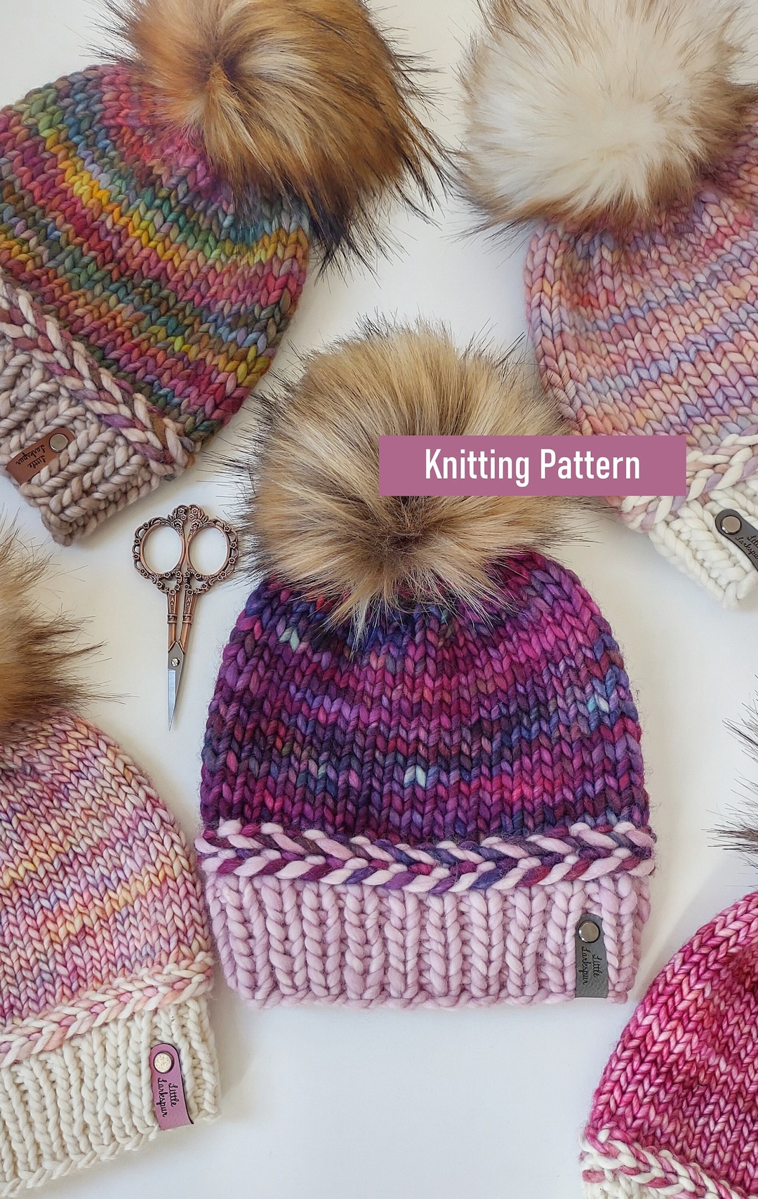 Tidal Crest Beanie KNITTING PATTERN Adult/teen Unique Hat - Etsy