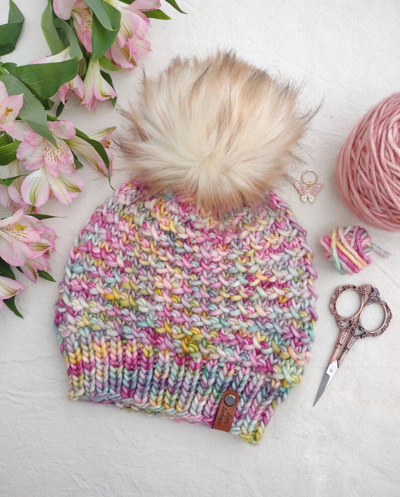 Hidden Pearls Hat Knitting Pattern: Super Bulky, Bulky Yarn (PDF ...