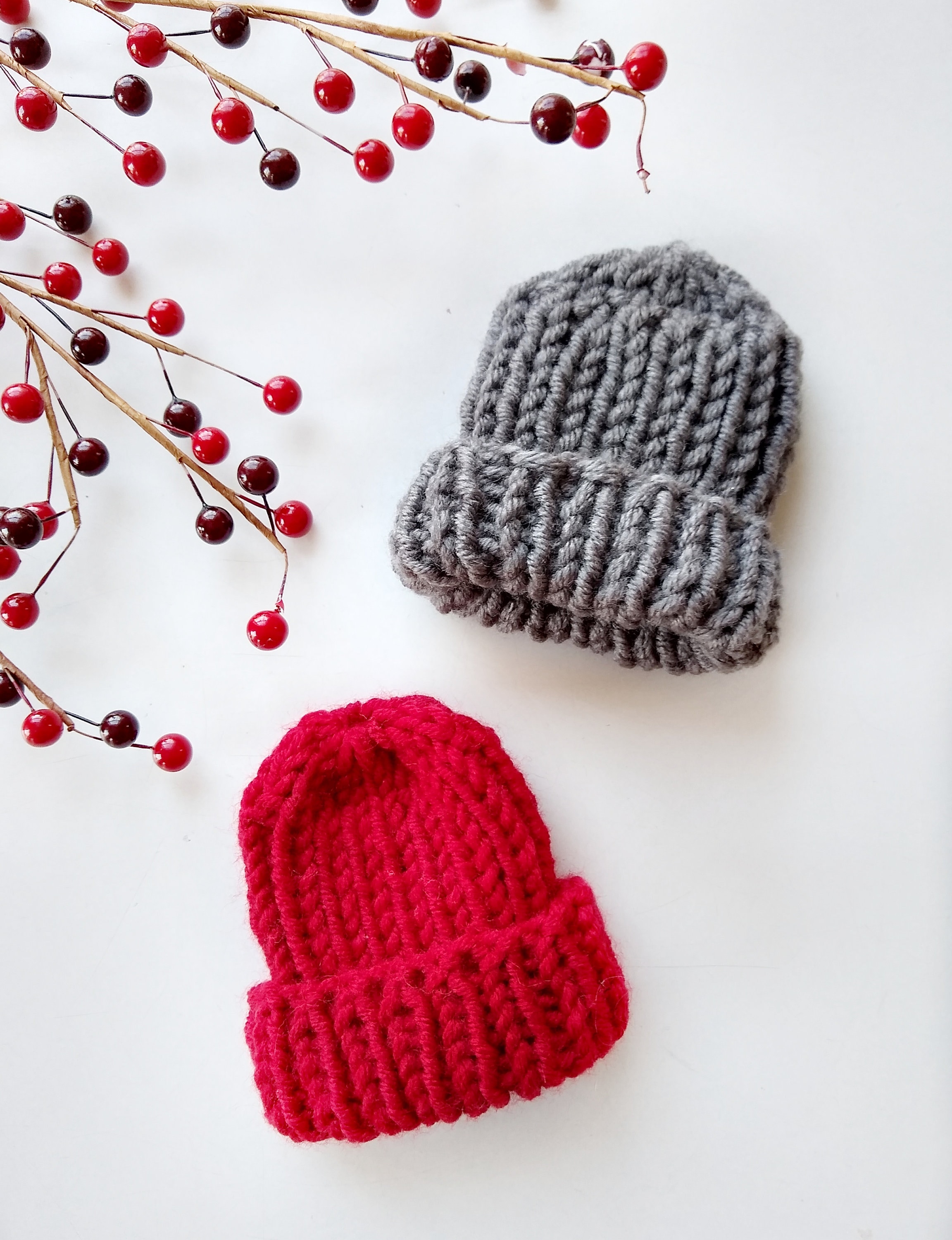 Teeny Tiny Winter Hats Knitting Pattern: Mini Christmas Ornaments (PDF ...