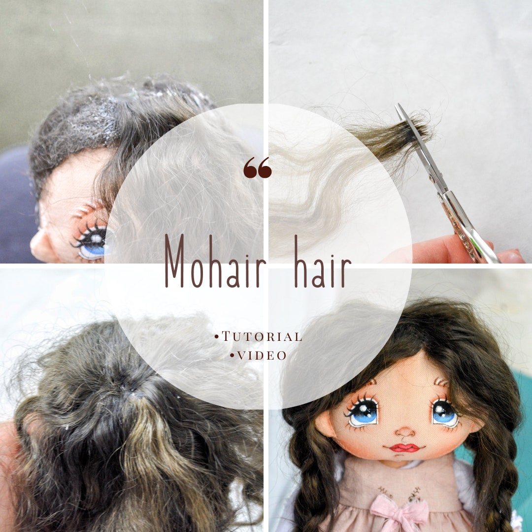 Doll Hairstyle Sewing Tutorial, Doll's Mohair Hair Sewing Tutorial ...