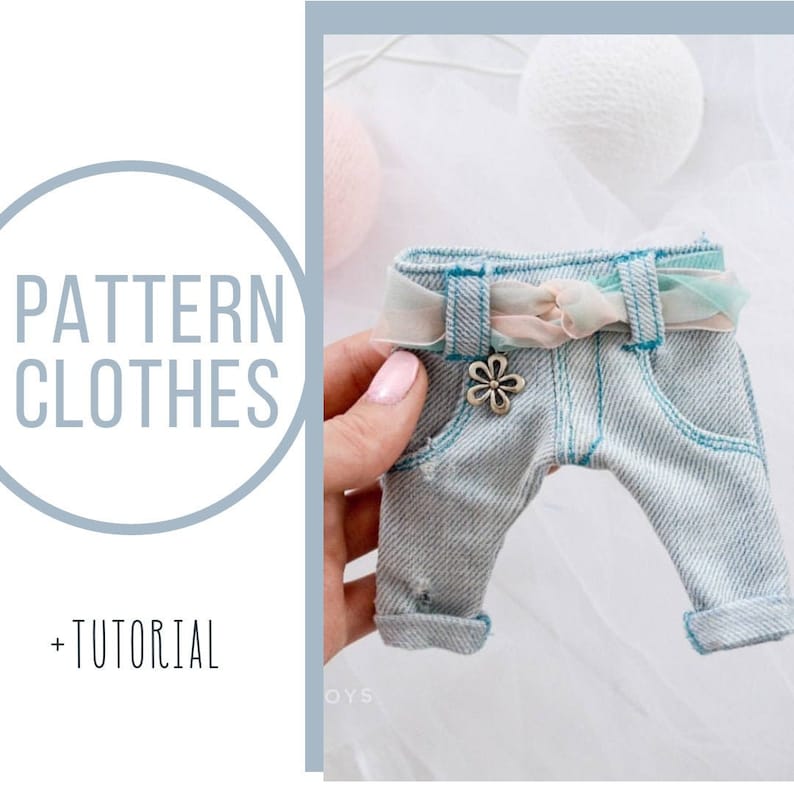 Jeans for Doll Rag Doll Pattern Doll Outfits Pattern - Etsy