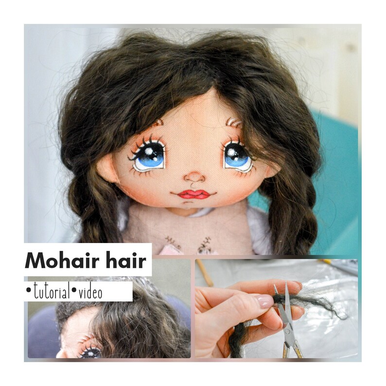 Doll Hairstyle Sewing Tutorial Doll's Mohair Hair Sewing | Etsy
