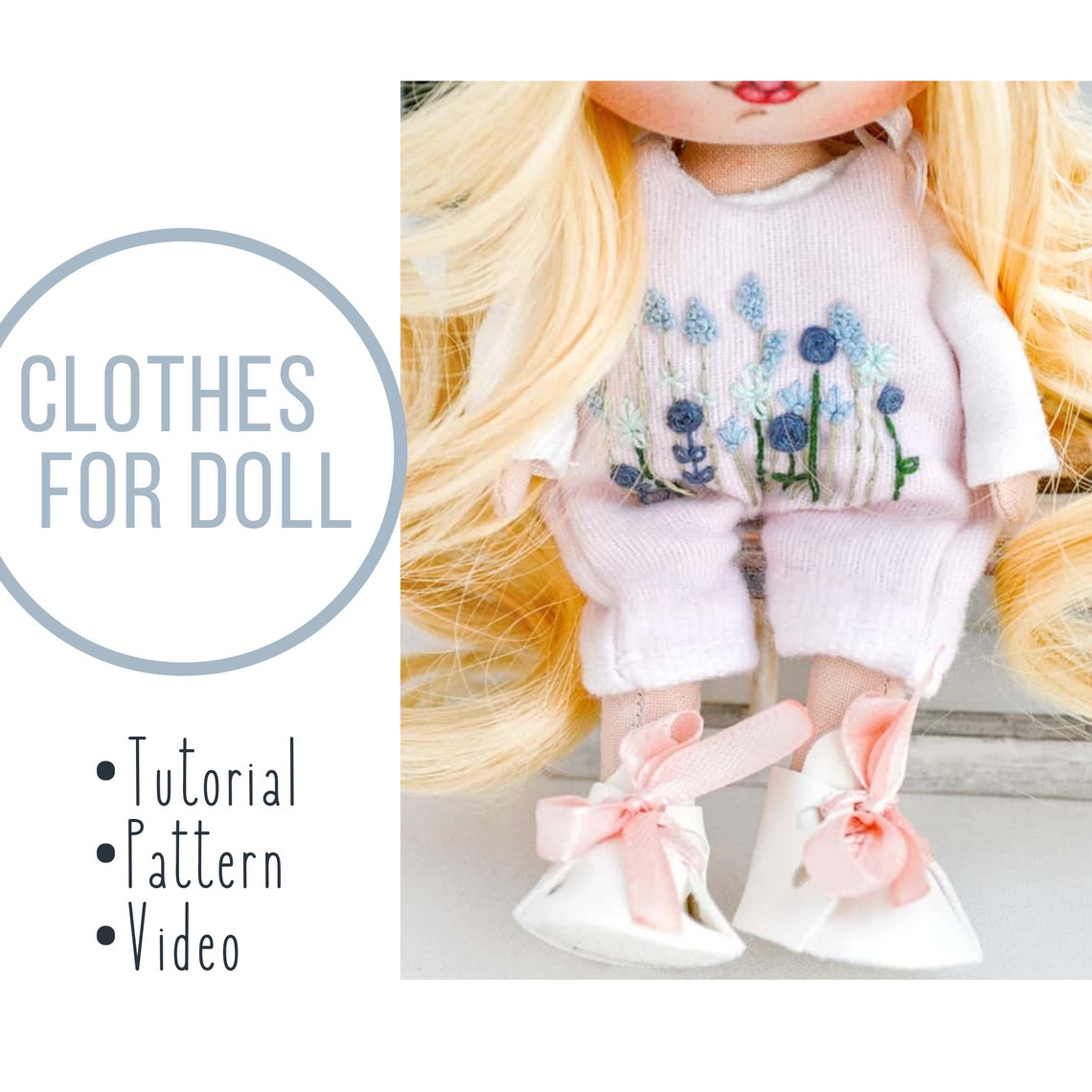 Rag doll pattern Pattern dress for a doll Tutorial PDF doll | Etsy