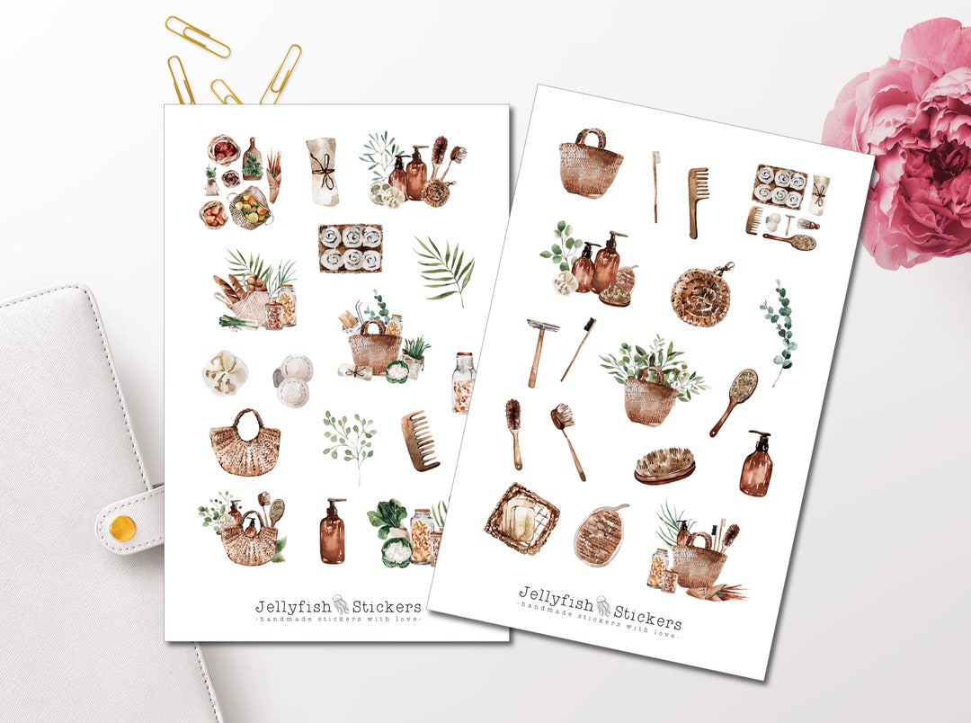 Zero Waste Sticker Set Journal Stickers, Planner Stickers, Stickers ...