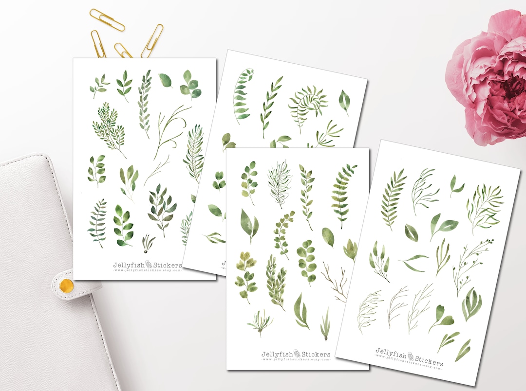Botanic Sticker Set - Stickers Flowers Journal Stickers Floral Stickers ...