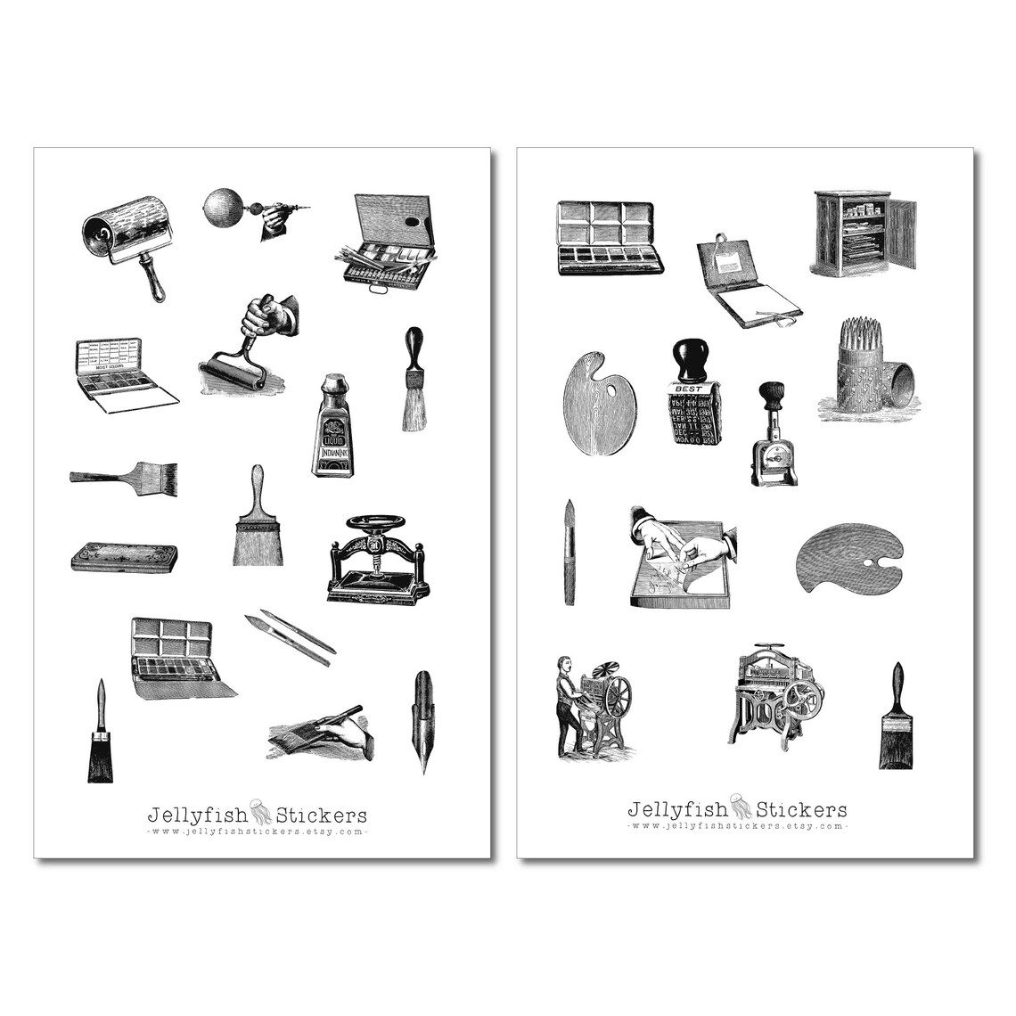 Vintage Objects Sticker Set Sticker Items Journal Stickers | Etsy